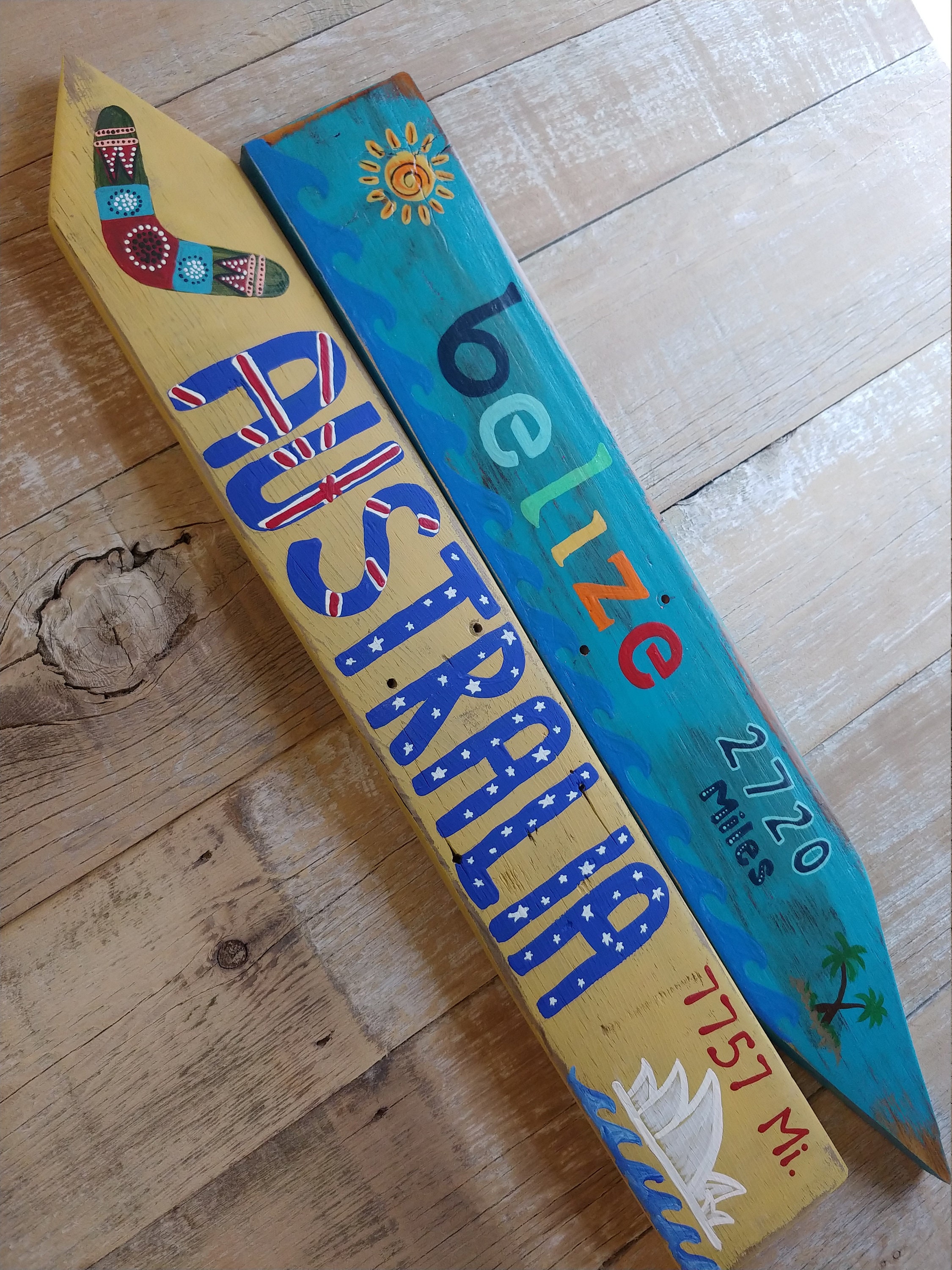 12 Custom Directional Mileage Signs Destination Sign Travel | Etsy