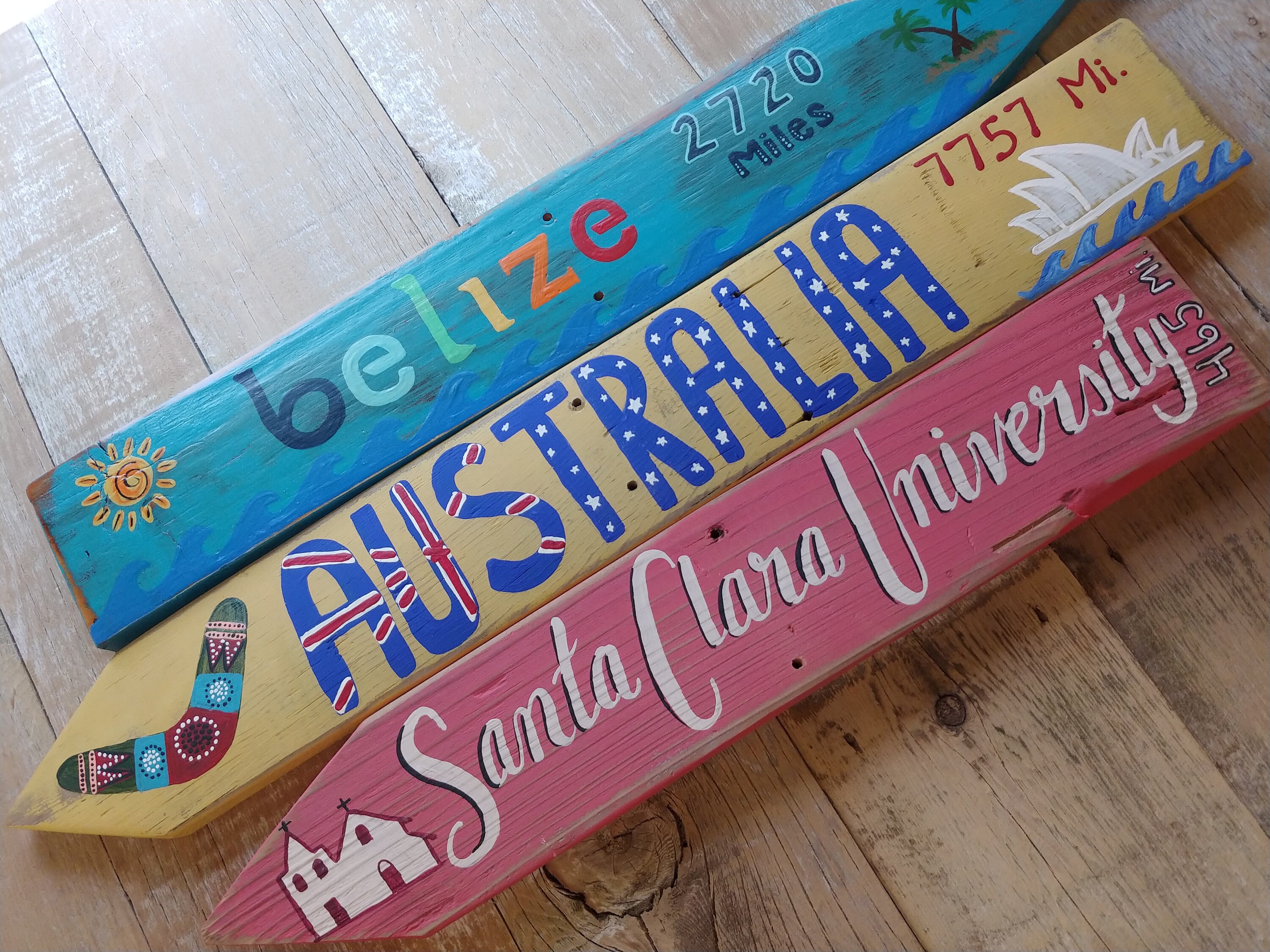 11 Custom Directional Mileage Signs Destination Sign Travel | Etsy