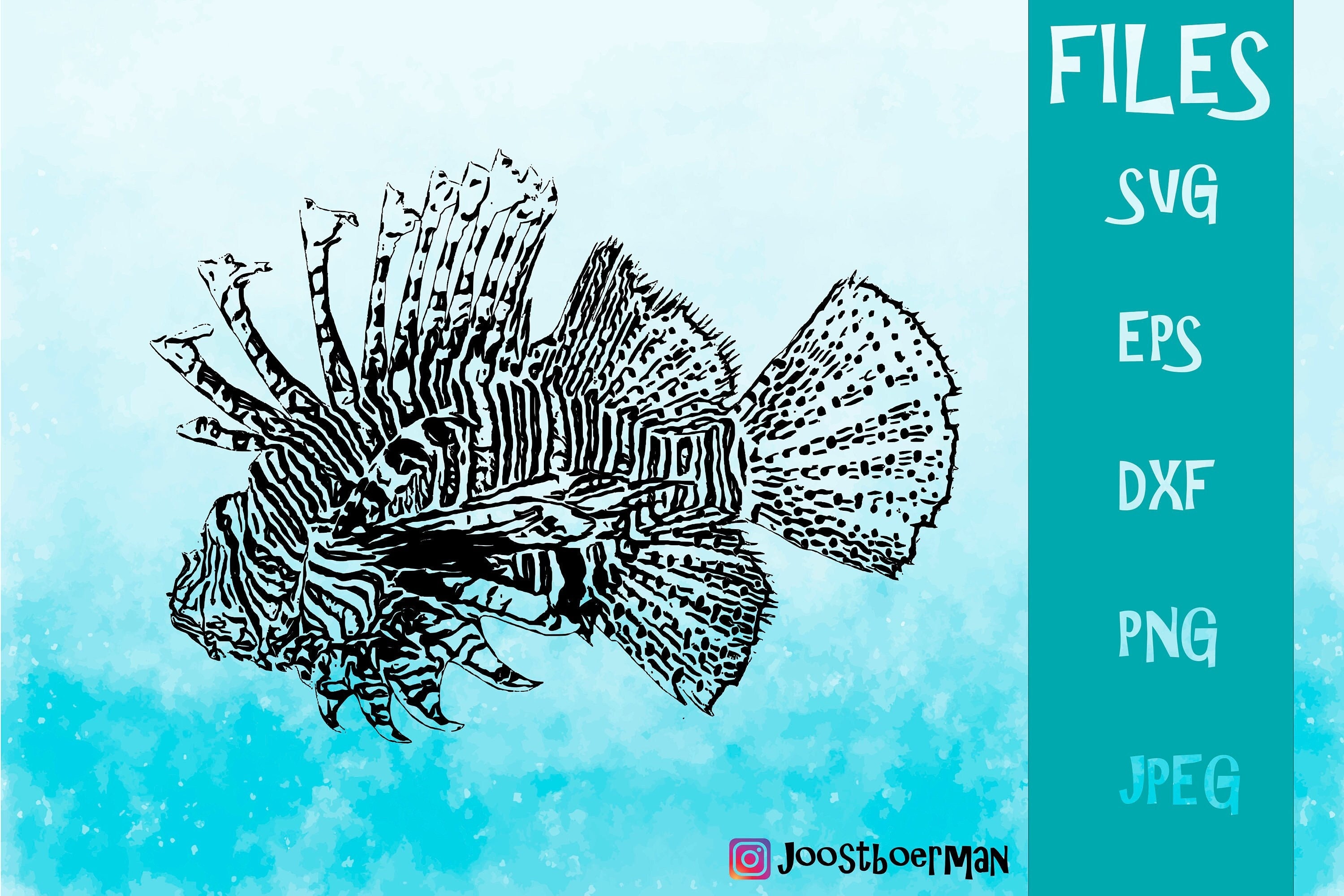 Lionfish SVG - Lionfish - Fish -lionfish JPG - Lionfish PNG - Lionfish ...