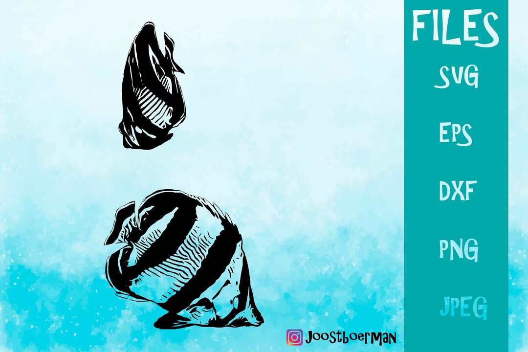 Tropical Fish SVG, Tropical Fish DXF, Fish SVG, Tropical Fish Vector ...