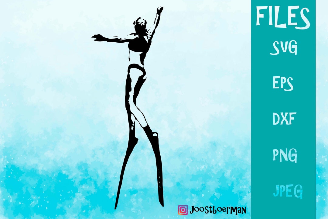 Freediver, PNG Art, SVG Vector, Freediver SVG, Underwater Image ...