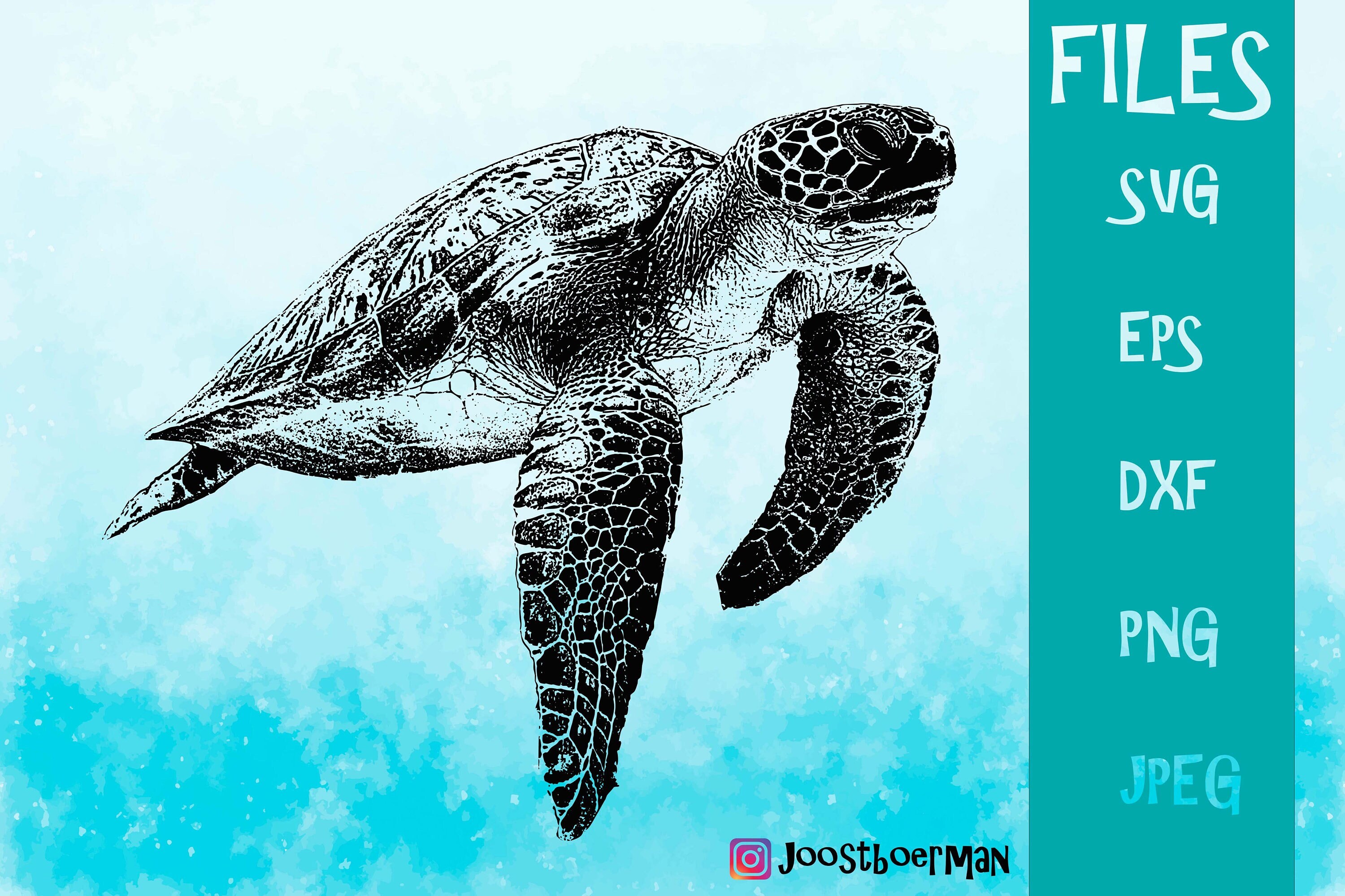 Turtle Vector, Turtle SVG, Sea Turtle, Ocean Animal, Turtle PNG ...