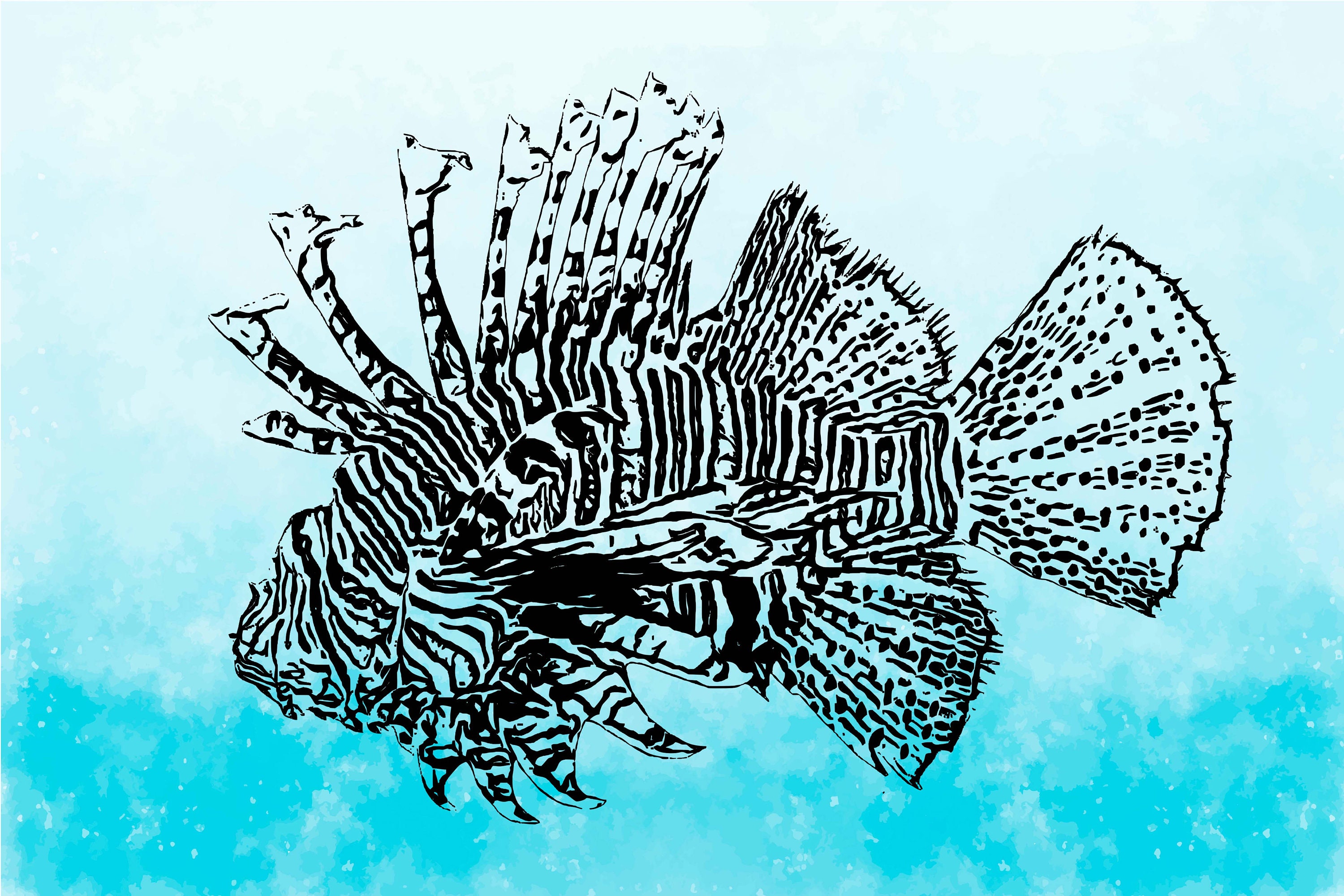 Lionfish SVG - Lionfish - Fish -lionfish JPG - Lionfish PNG - Lionfish ...
