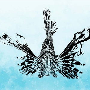 Lionfish SVG, Lionfish PNG, Clipart SVG , Fish Sag, Ocean Animals ...