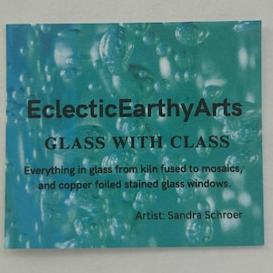 Retro Art Kiln Fused Stained Glass Shadow Box Wall Hanging Picture ...