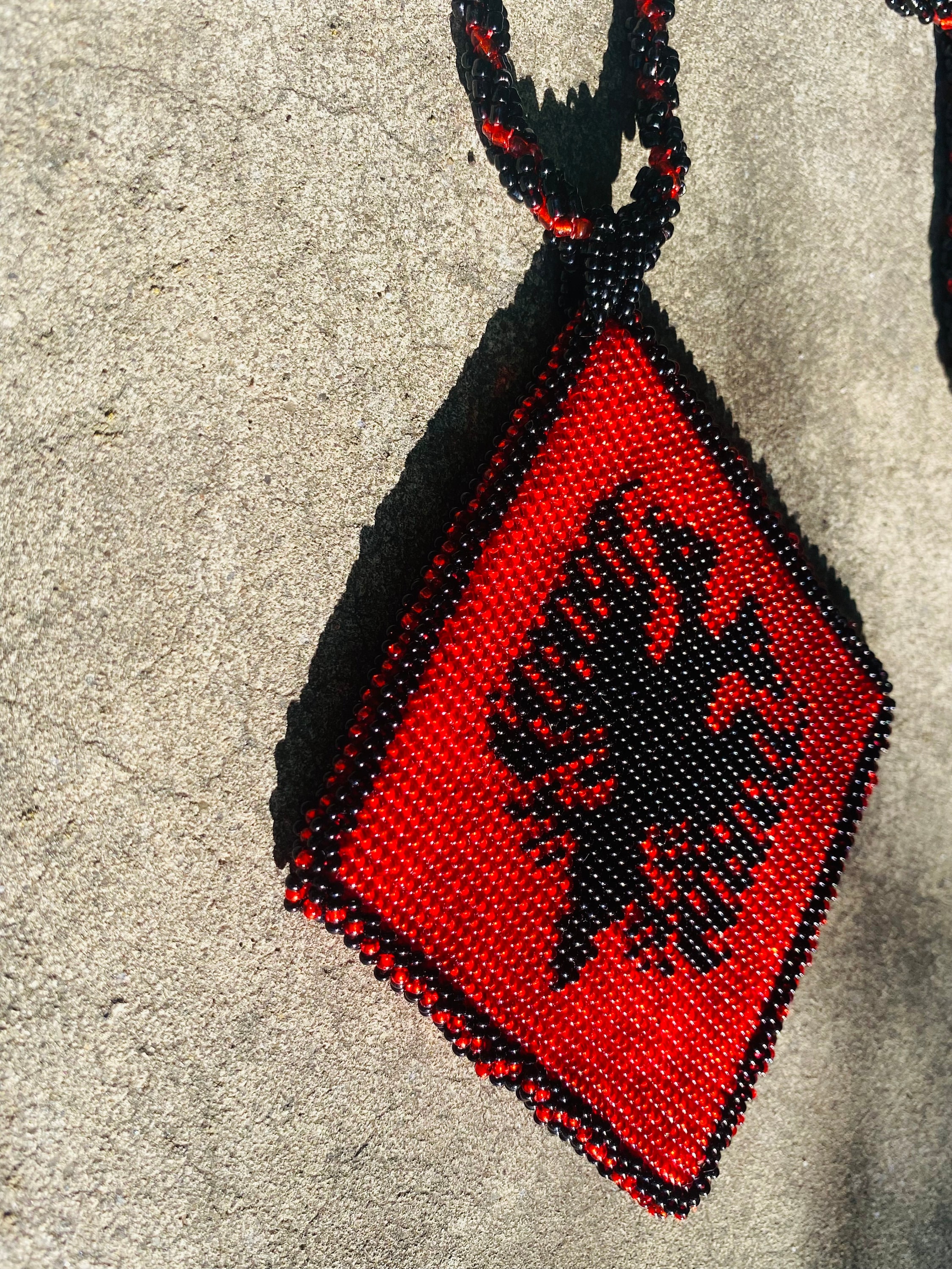 Albanian Beaded Shqiponja Necklace - Etsy