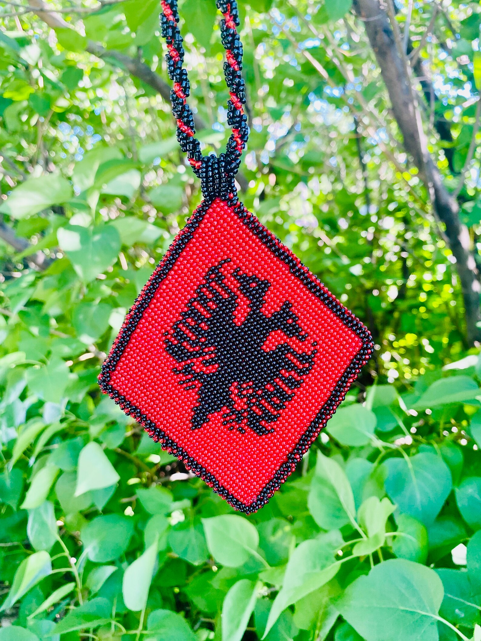 Albanian Beaded Shqiponja Necklace - Etsy