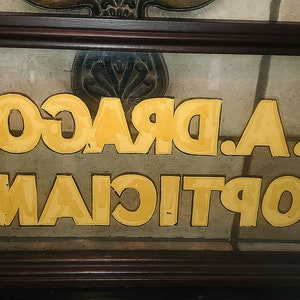 Antique Reverse Painted H.A. Dragon Opticians Sign - Etsy