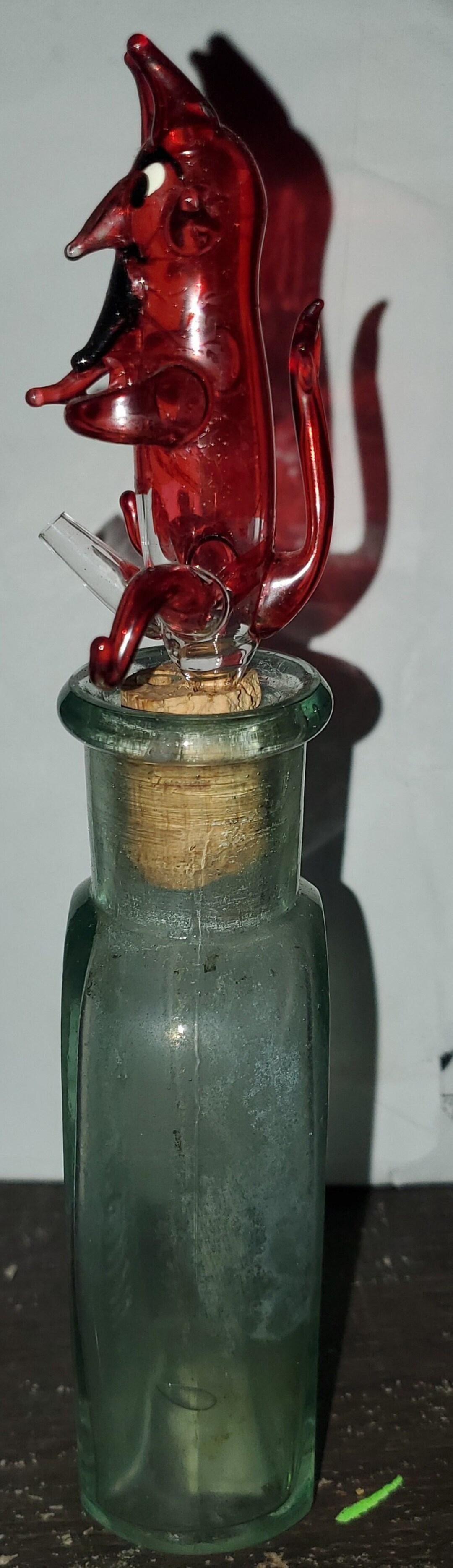 Antique Blown Glass Horny Devil Medicine Decanter With Bottle - Etsy