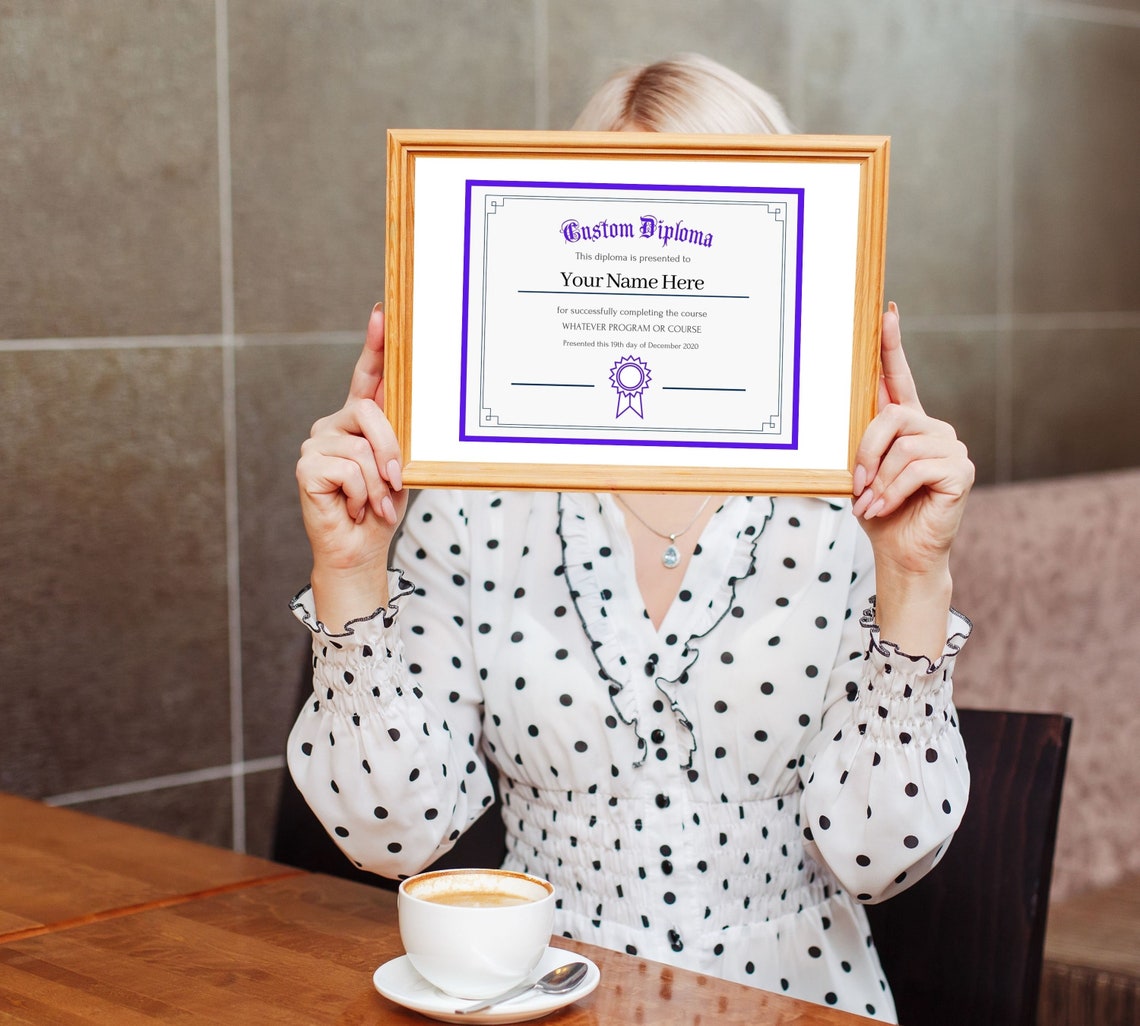 Custom Digital Diploma, Digital Download Certificate, University Degree ...