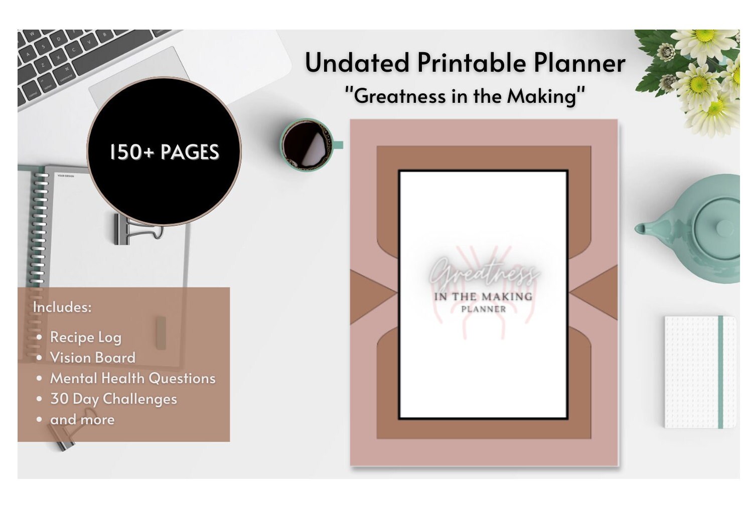 Greatness in the Making Planner | Undated 2023, Daily Planner ...