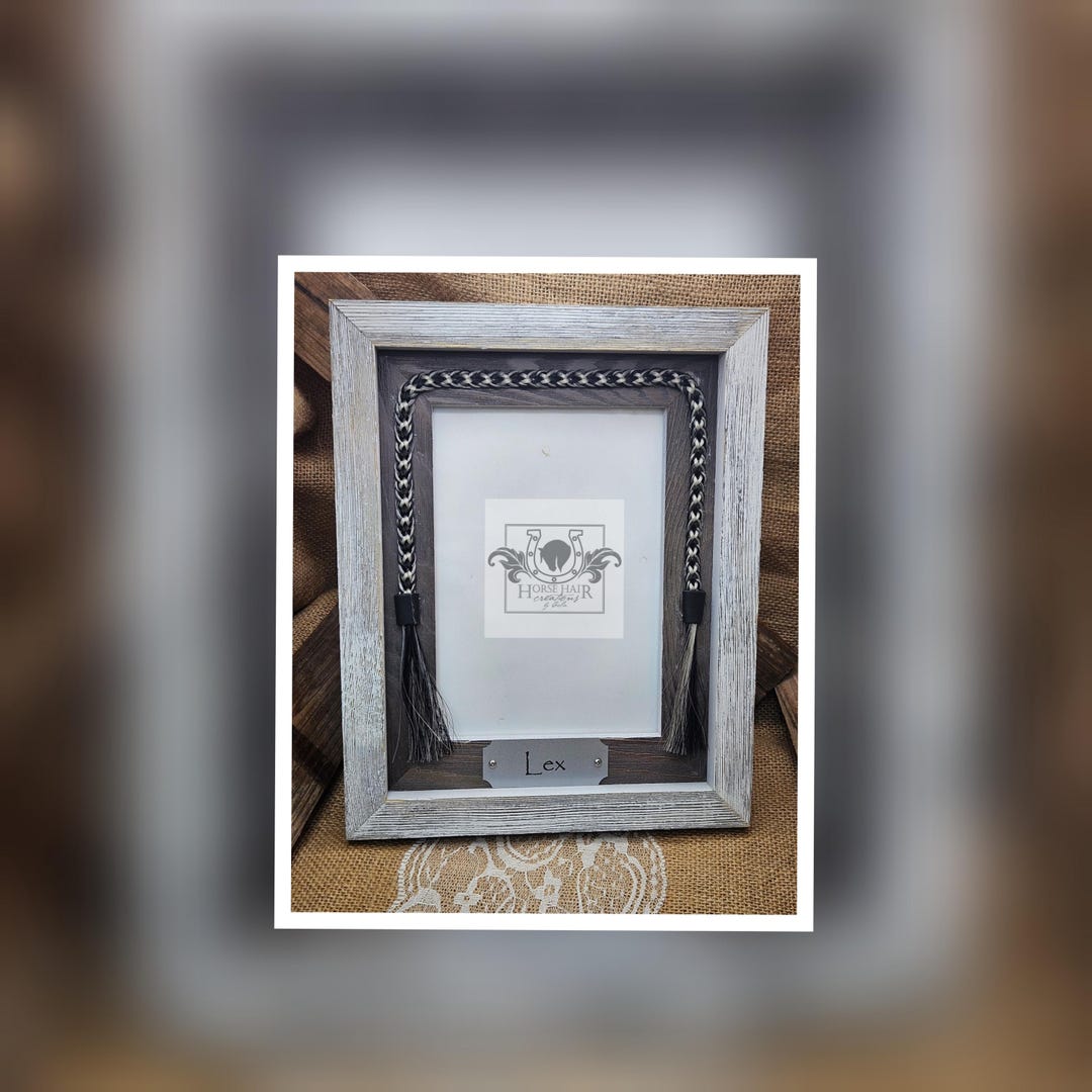Style F - 8x10 or 5x7 Picture Frame With Braided Horse Hair Accents ...