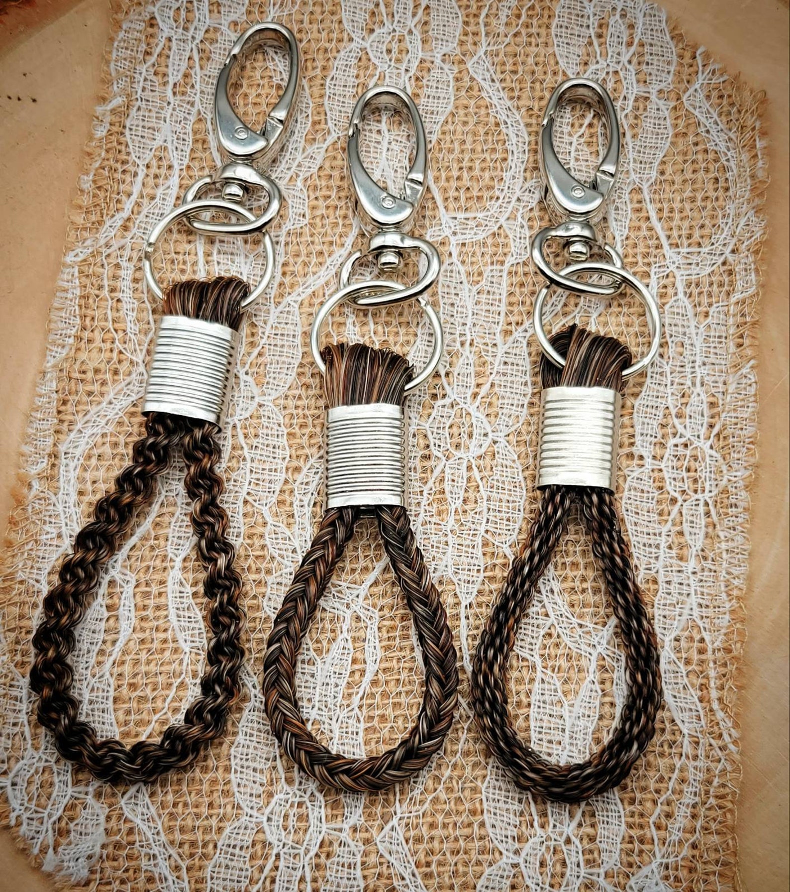 Braided Loop Style Horse Hair Keychain charms Listed - Etsy