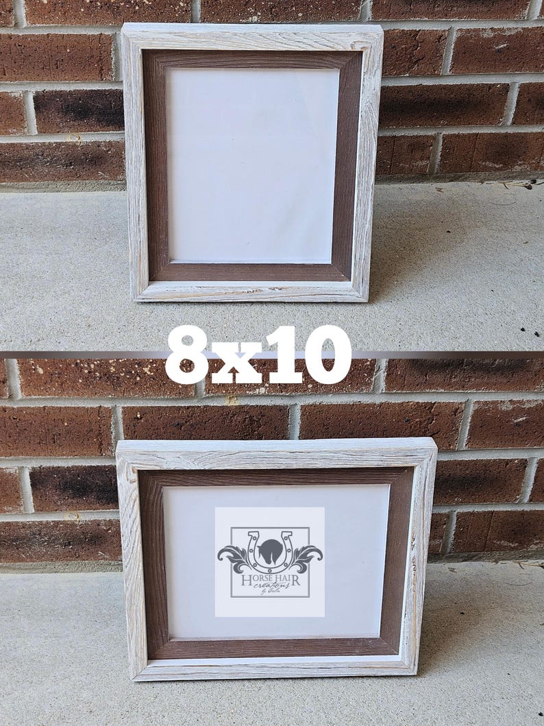 Style F - 8x10 or 5x7 Picture Frame With Braided Horse Hair Accents ...