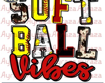 Softball Vibes Png - Etsy