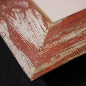 5x7 Farmhouse Red Frame Barnwood | Etsy