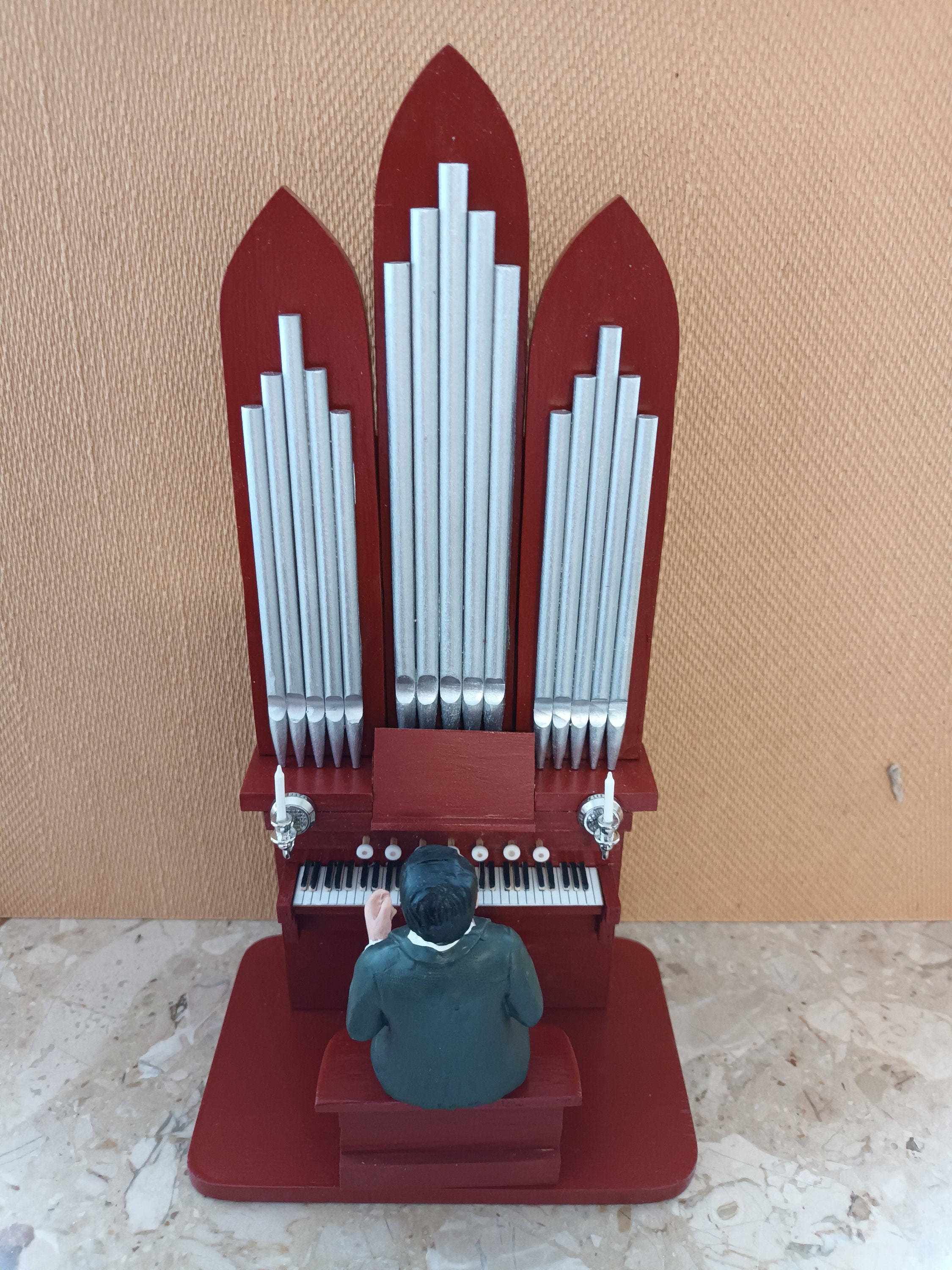 Art Decore Handmade Miniature Organ Model Nordic Red - Etsy