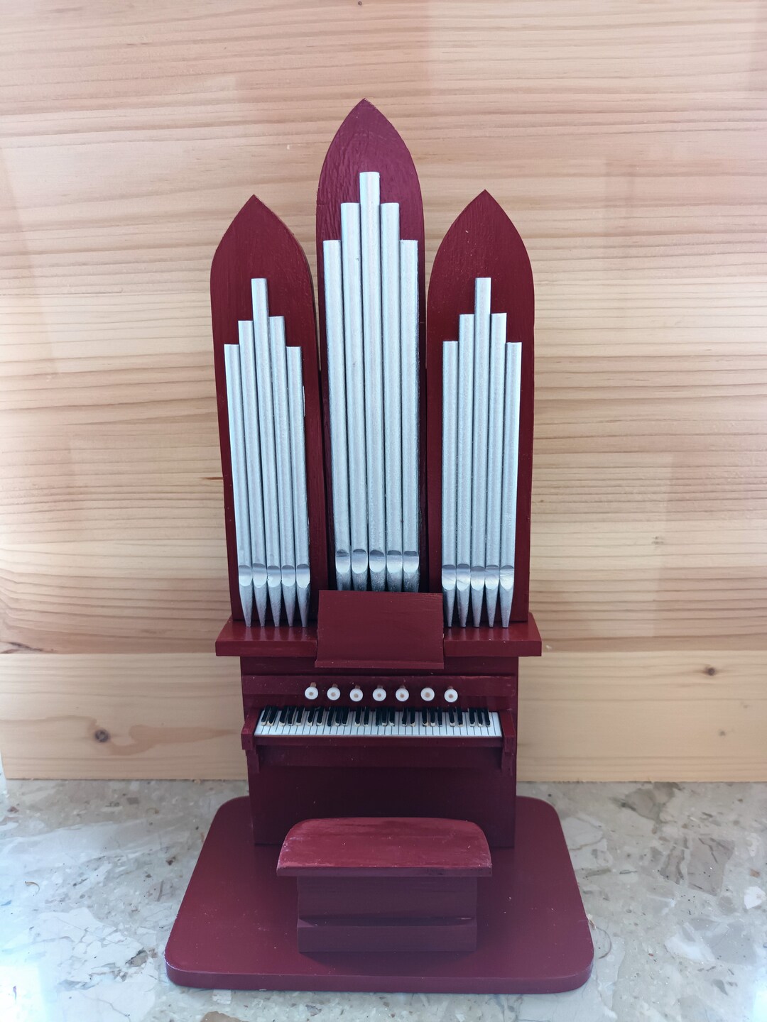 Art Decore Handmade Miniature Organ Model Nordic Red - Etsy