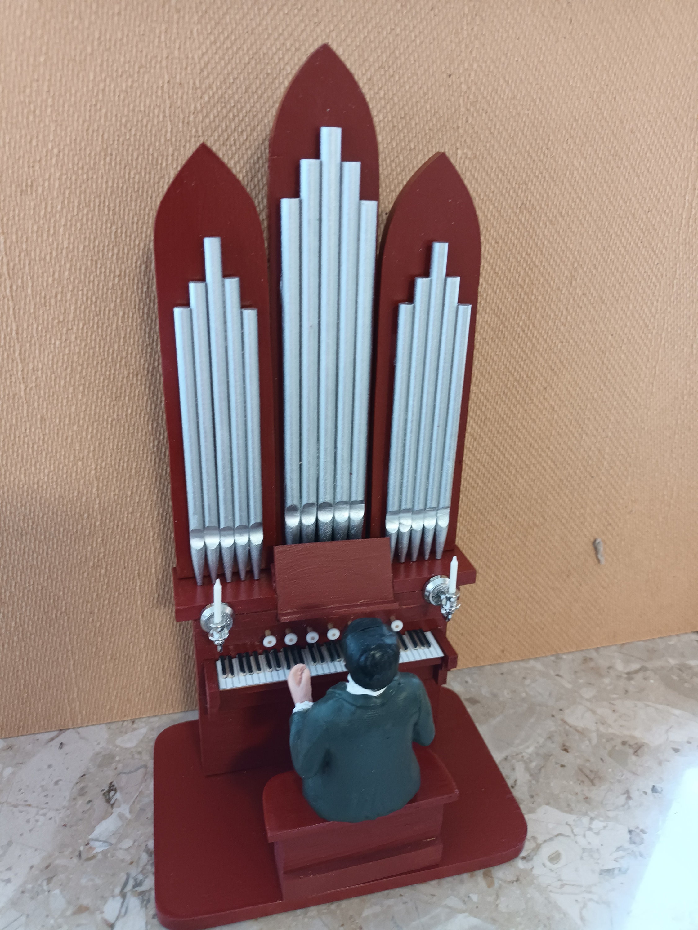Art Decore Handmade Miniature Organ Model Nordic Red - Etsy