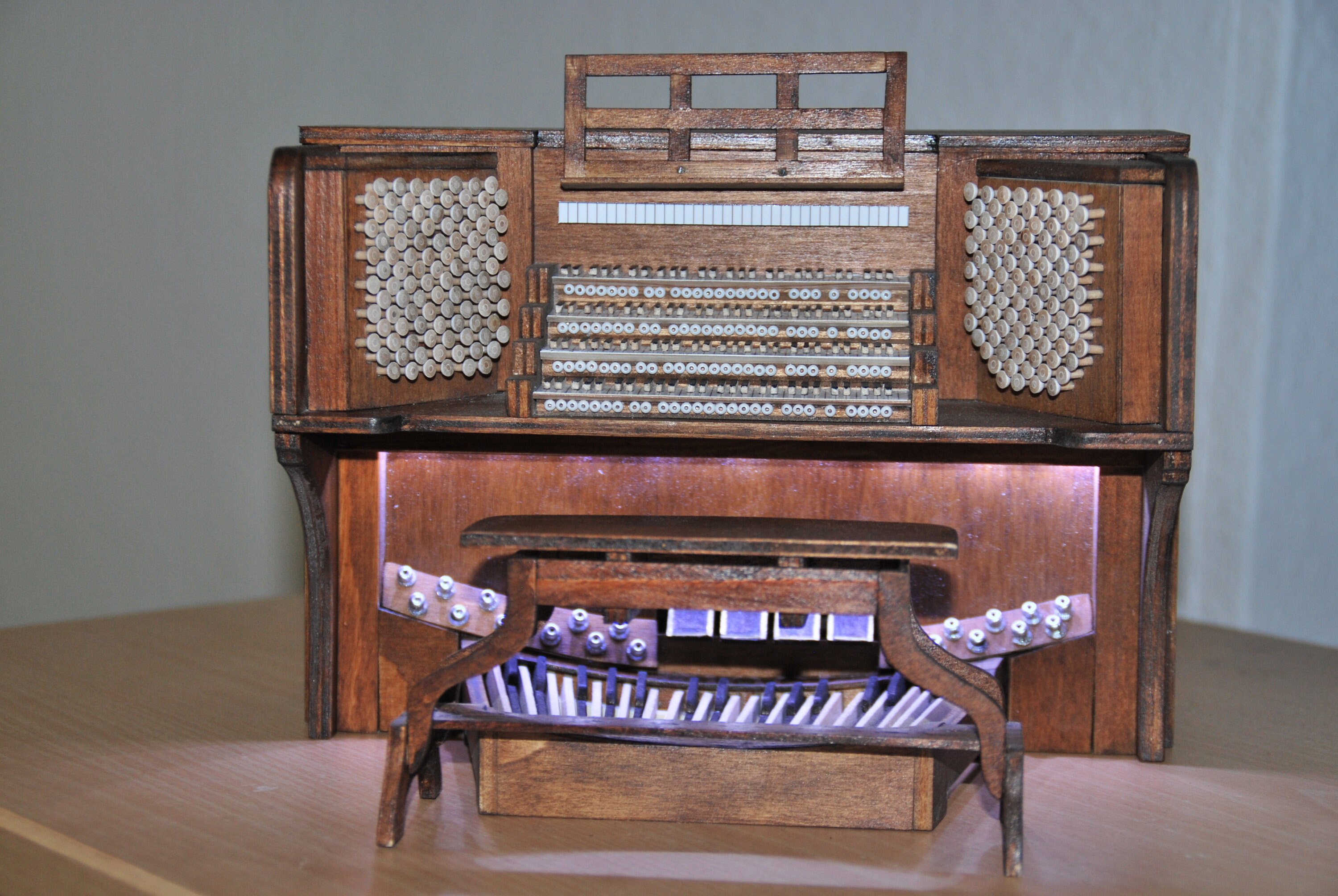 Miniature organ model of an Anglo/American organ playing table | Etsy