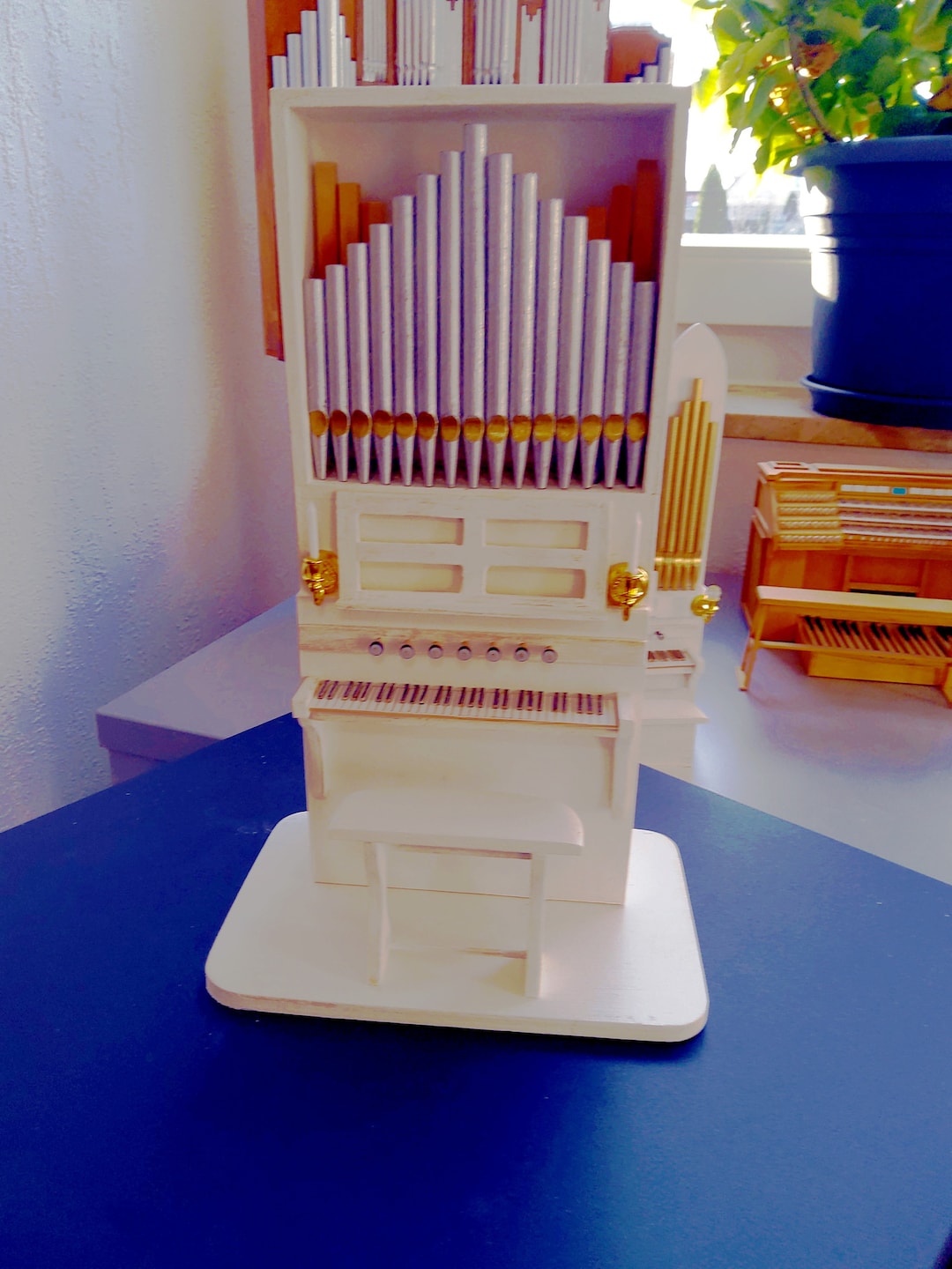 Small Illuminated Organ Positive, Handcrafted as a Miniature Organ ...