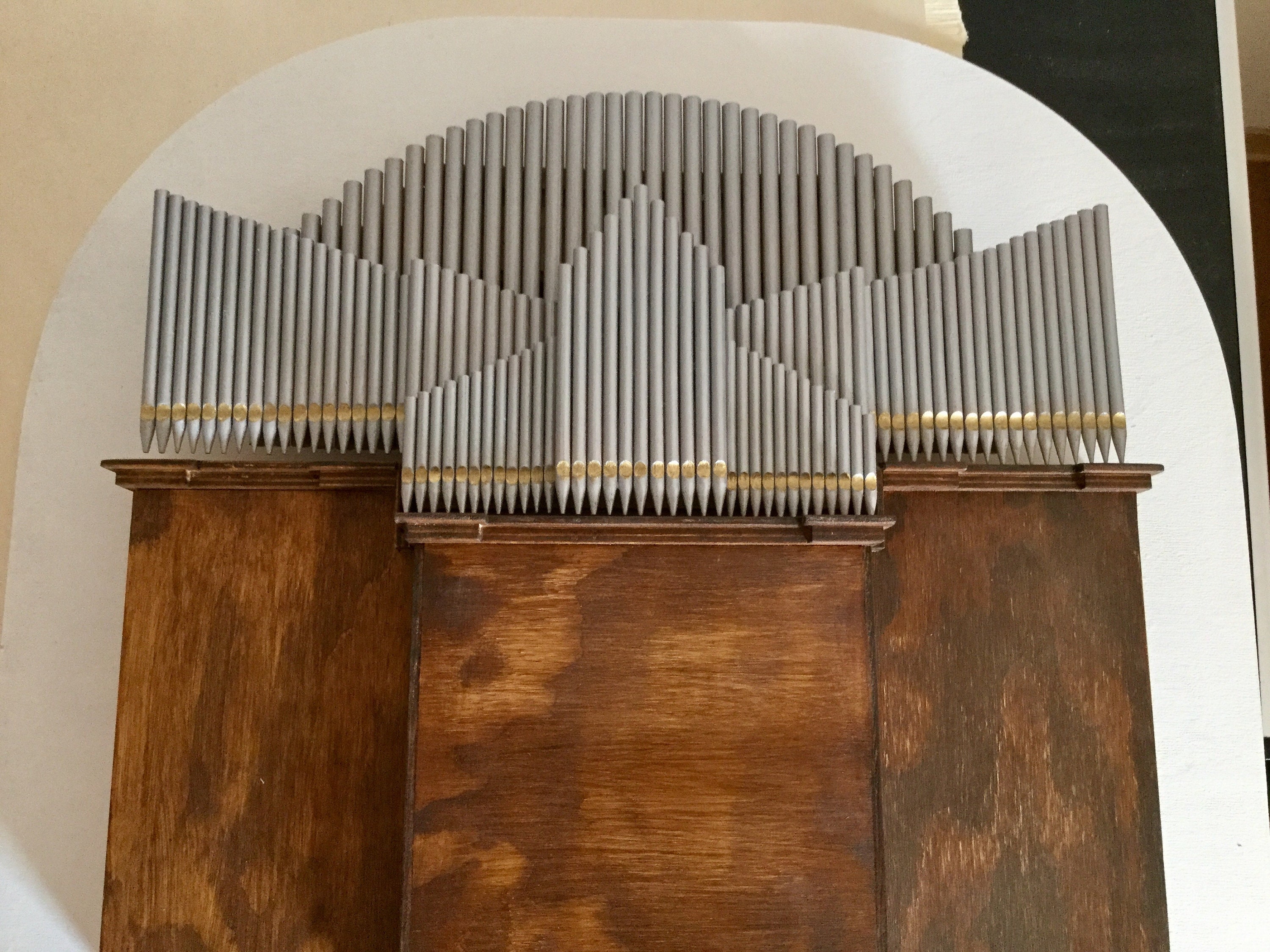 Miniature Organ Model Console and Pipe Brochure Handcrafted Illuminated ...