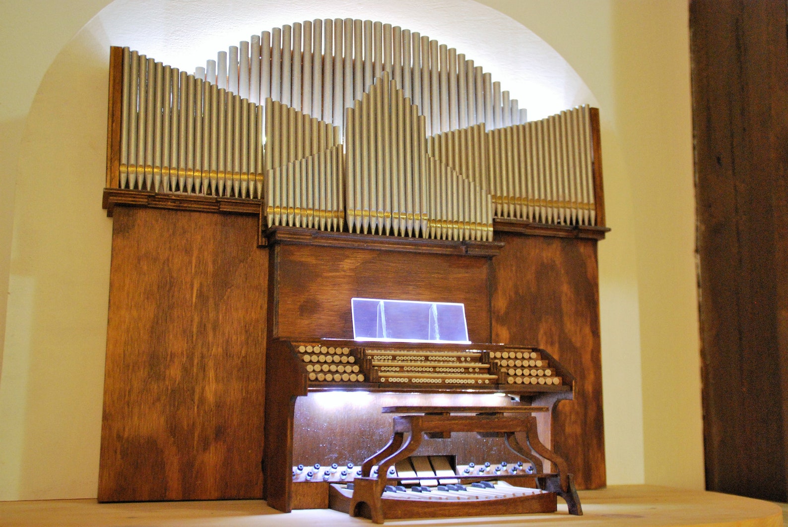 Miniature Organ Model Console and Pipe Brochure Handcrafted Illuminated ...
