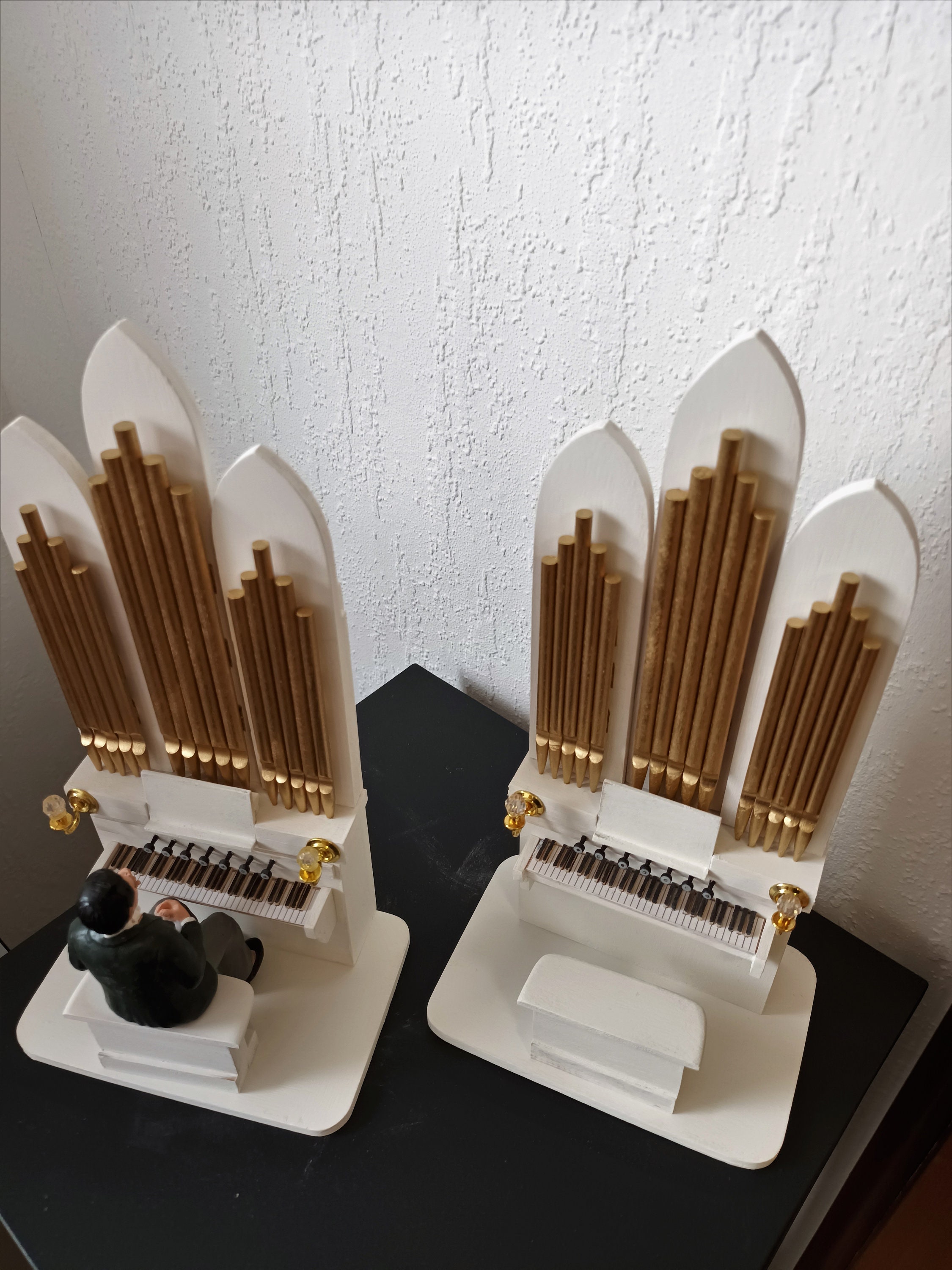 Art Decore Miniature Organ Model Made by Hand White Chalk - Etsy