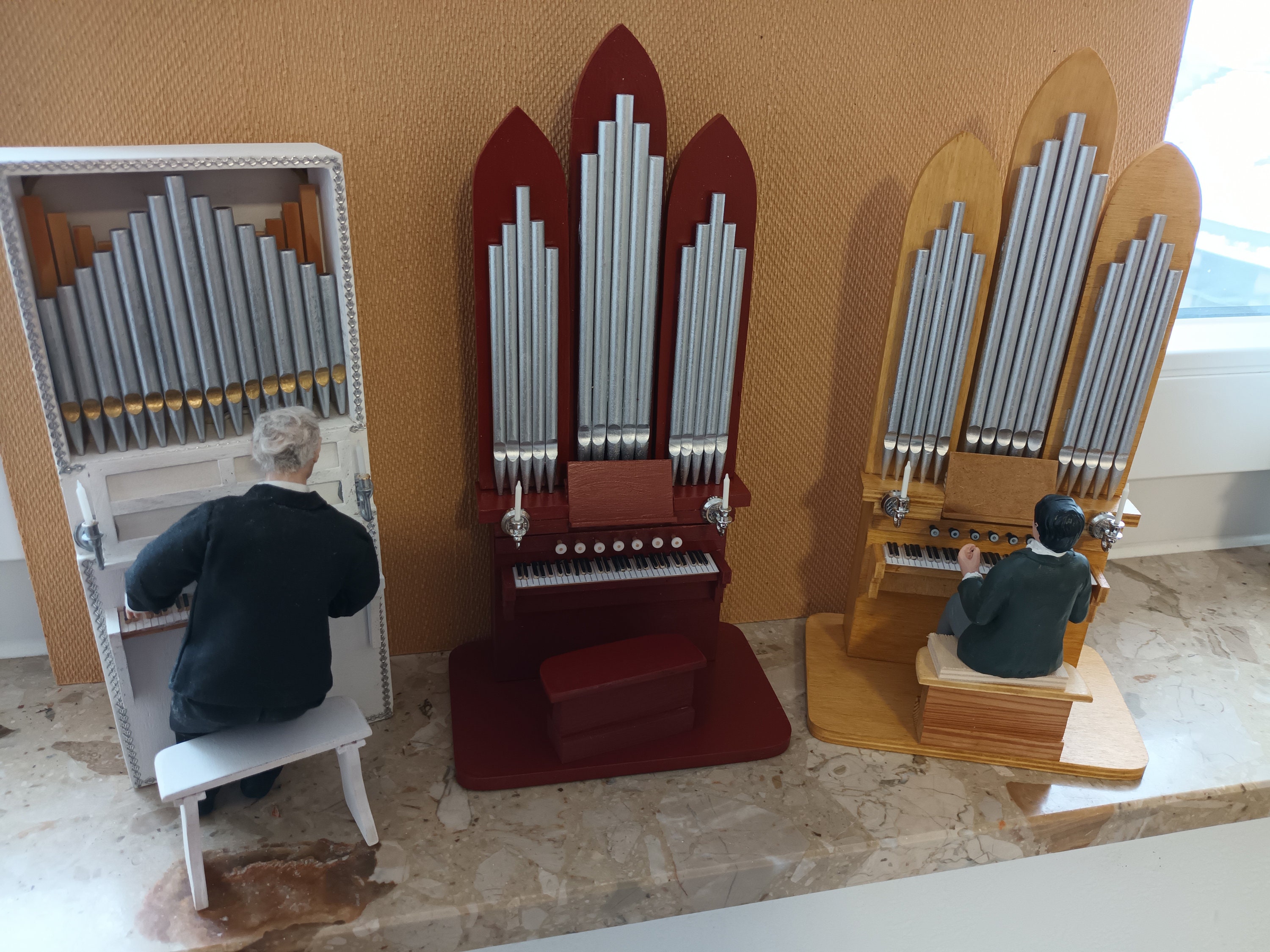 Art Decore Handmade Miniature Organ Model Nordic Red - Etsy