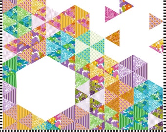 Modern Quilt Pattern PDF Instant Download Artic Blue - Etsy