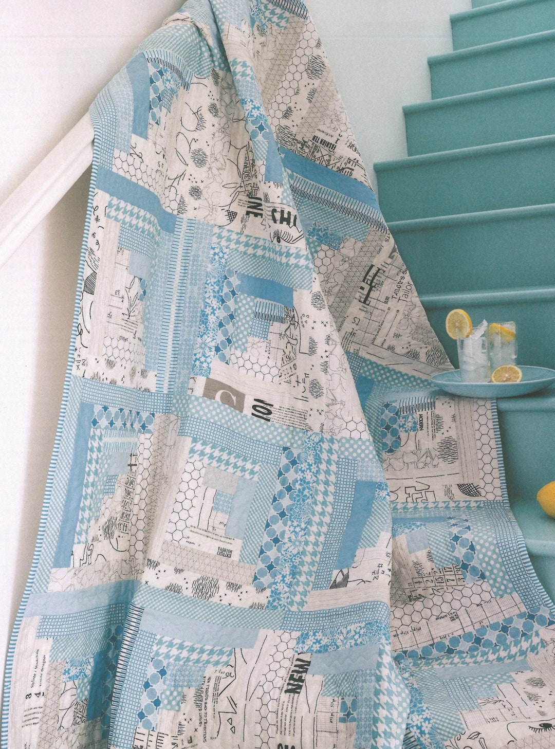 Modern Quilt Pattern, PDF Instant Download, Artic Blue Pattern ...