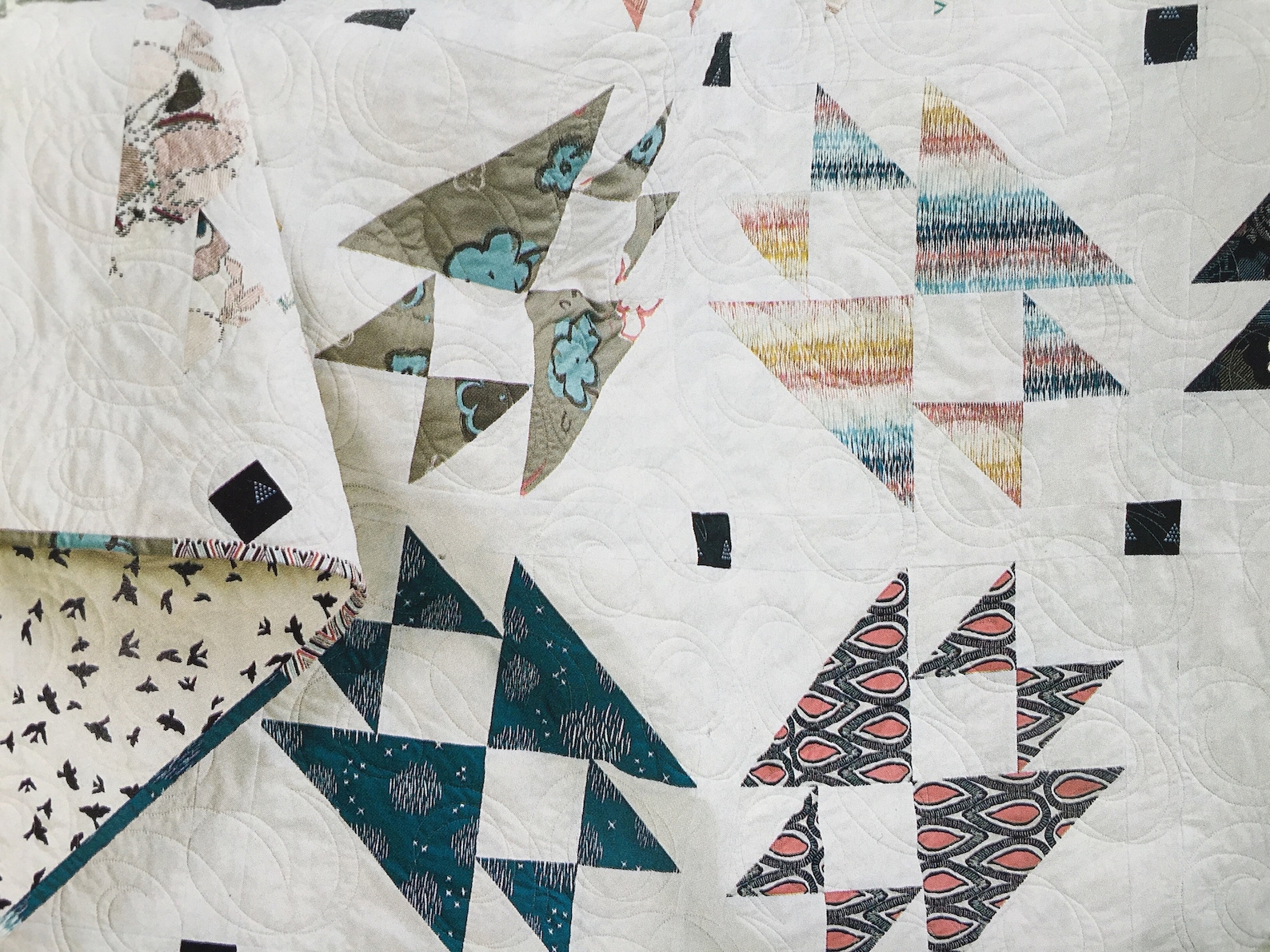 Modern Quilt Pattern, PDF Instant Download, Tribal Dance Quilt Pattern, Finished Size 56" X 79 ...