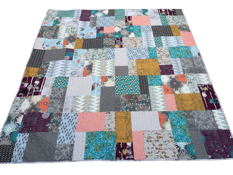 Modern Quilt Pattern, PDF Instant Download, Beginnings Quilt Pattern ...