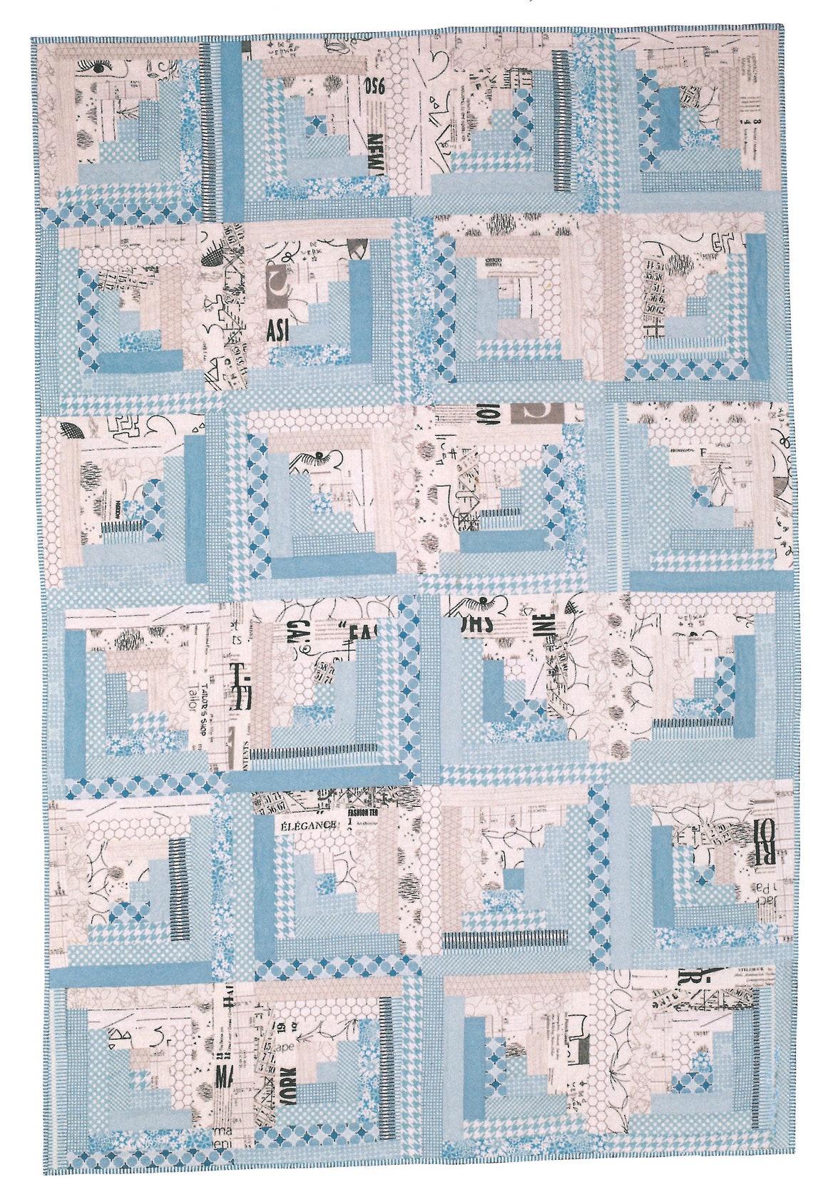 Modern Quilt Pattern, PDF Instant Download, Artic Blue Pattern ...