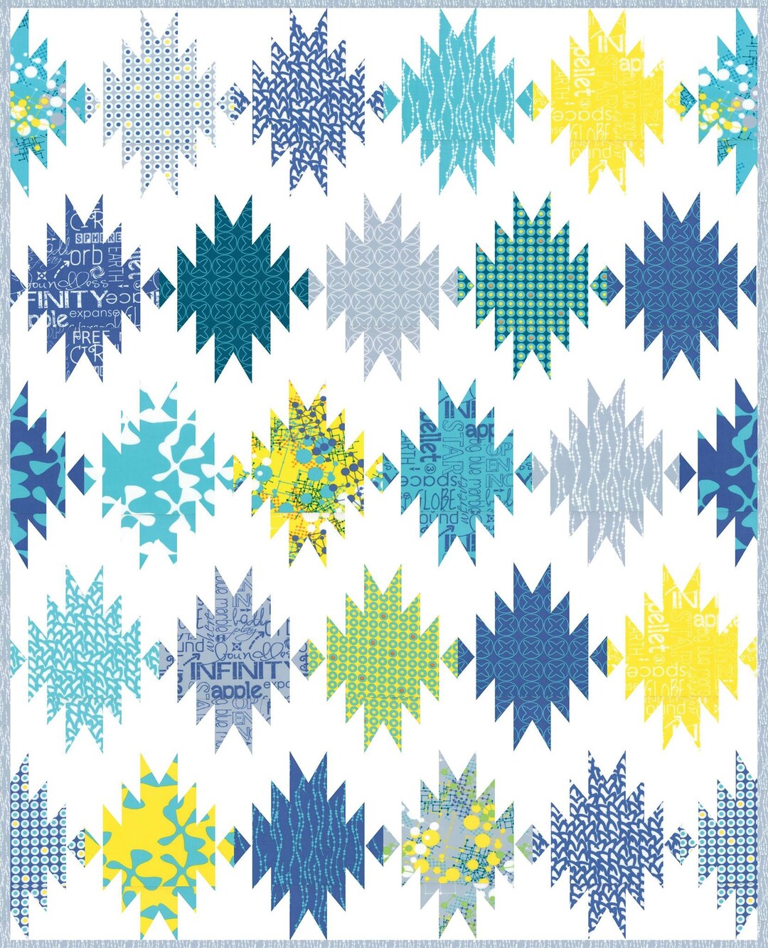 Modern Quilt Pattern, PDF Instant Download, Electrify Quilt Pattern ...