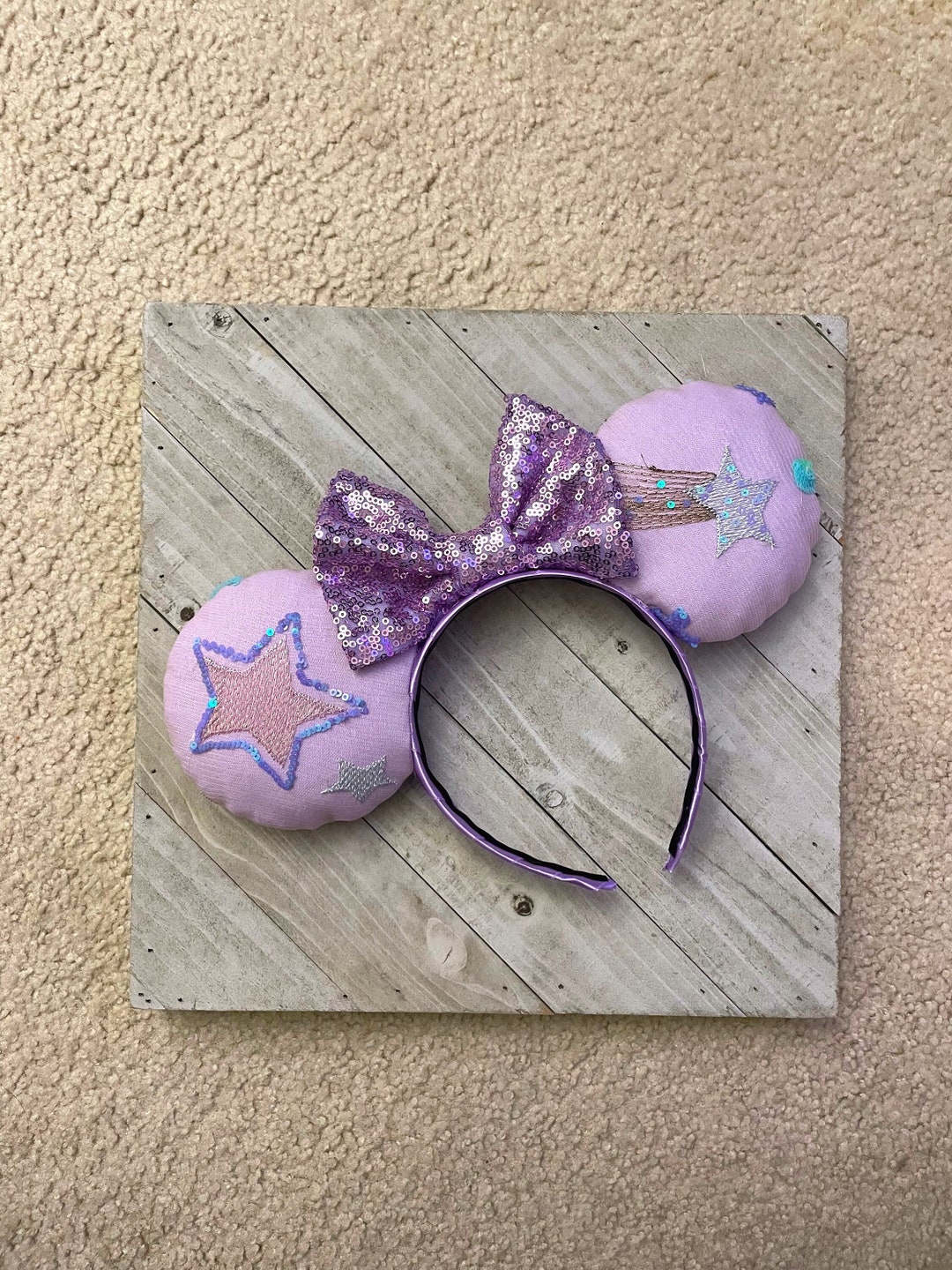 Shooting Star Mouse Ears Lavender Sequin Ears Lilac Purple Headband ...