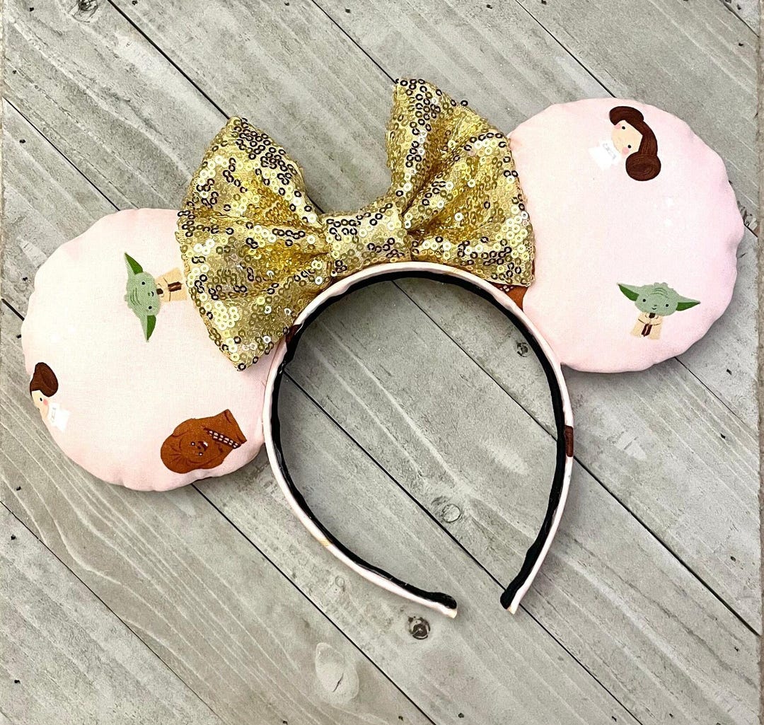 Pink Star Wars Mouse Ears Baby Leia Chewbacca Yoda Ears Headband Adult ...