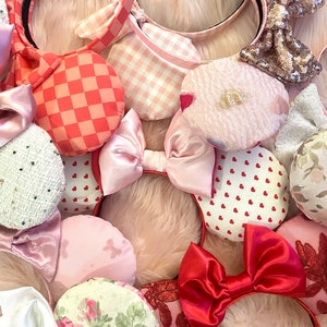 Heart Valentines Day Mouse Ears Red Heart Mouse Ears Romantic Headband ...