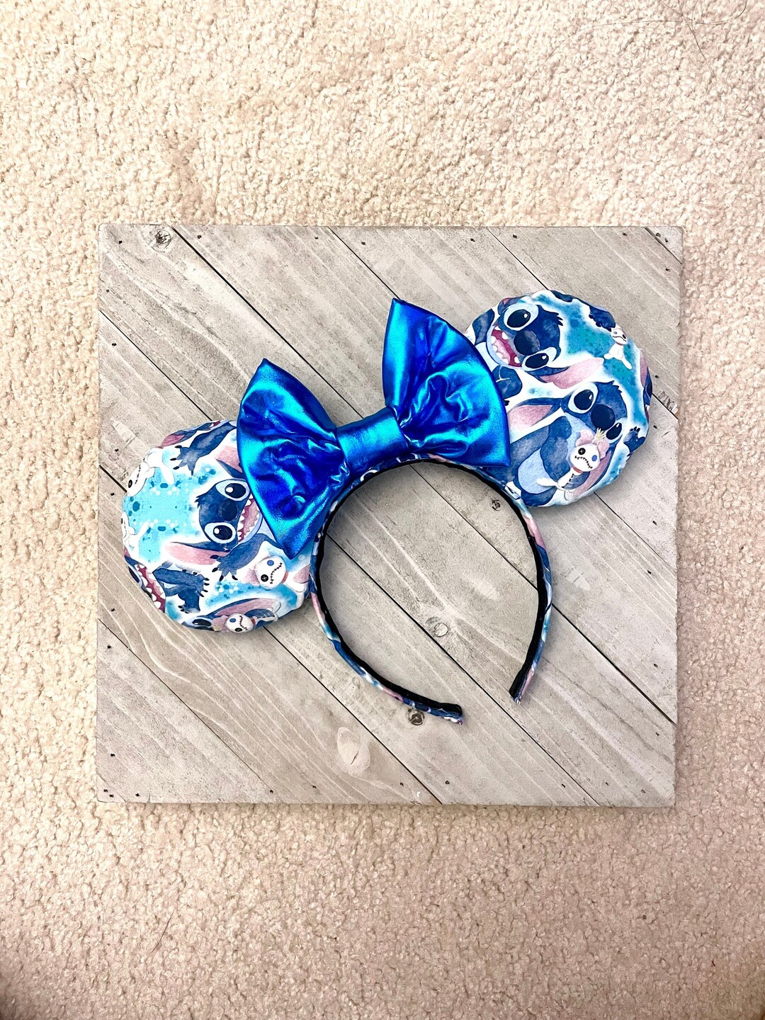 Stitch Hawaiian Blue Palm Trees Lilo and Stitch Ear Headband - Etsy