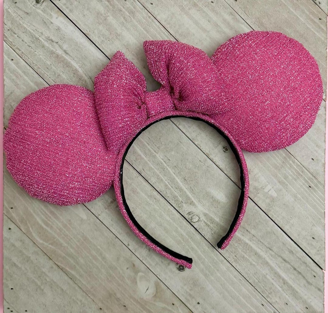 Glitter Pink Mouse Ears Aurora Mouse Ears Barbie Ears Hot Pink Mauve ...