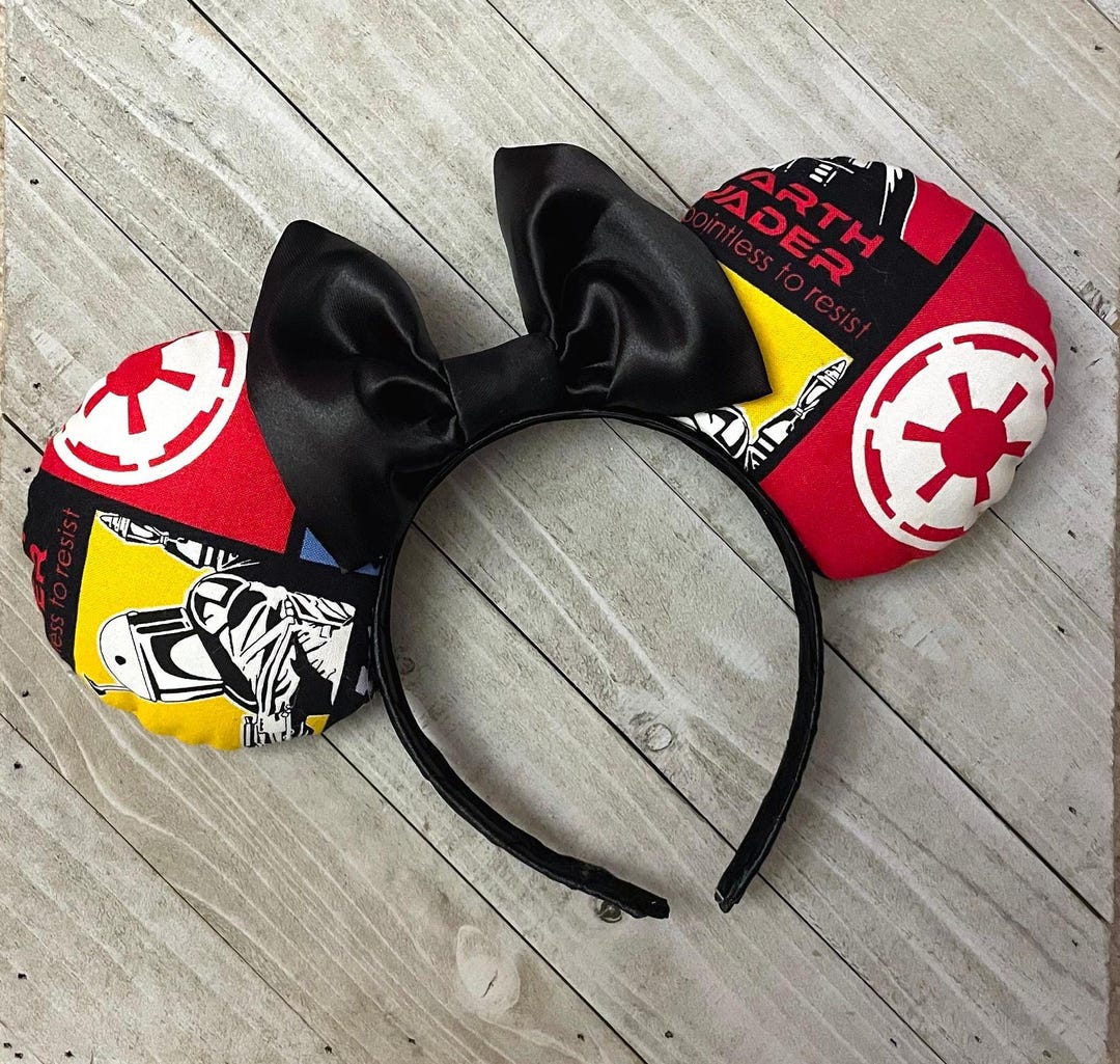 Star Wars Mouse Ears Leia Yoda Chewbacca Ears Sequin Bow Mouse Ears ...