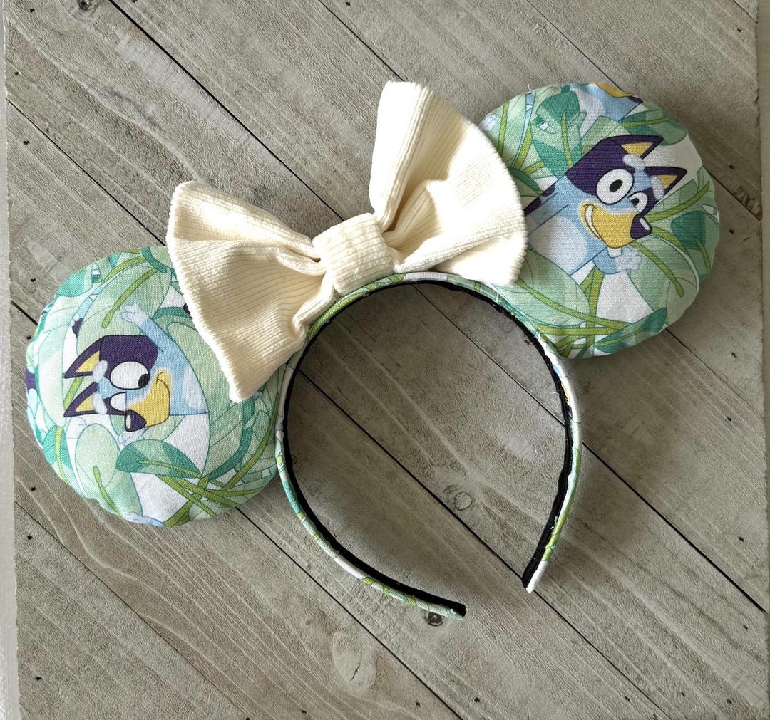 Bluey Mouse Ears Bingo Mom Dad Blue Dog Inspired Mouse Ears Theme Park ...
