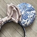 Blue Silver Floral Mouse Ears Flower and Garden Ears Cottage Core ...