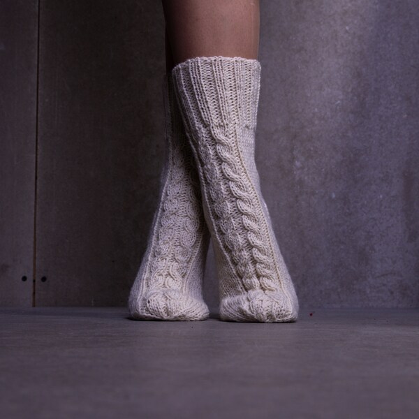 Cable Knit Socks - Etsy