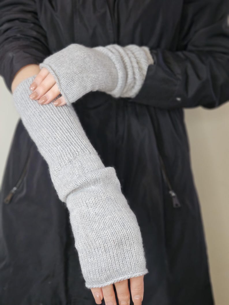 Cashmere Fingerless Gloves, Knit Arm Warmers, Women's Winter Knits - Etsy