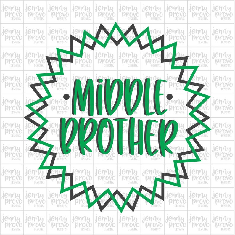 Little/middle/big Brother With Spiky Circles Cutting File in - Etsy