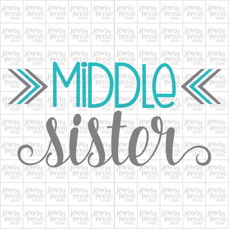 Little Middle Big Sister - Cutting File in SVG, EPS, PNG and Jpeg for ...