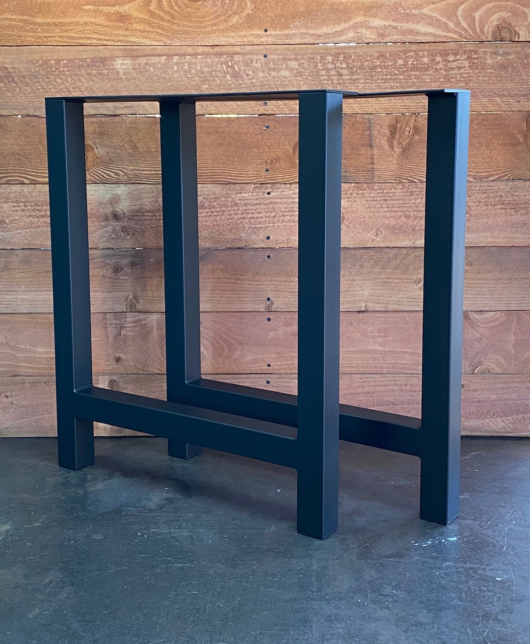 Metal Table Legs, 2x2 H Flat Black (set of 2) - Etsy