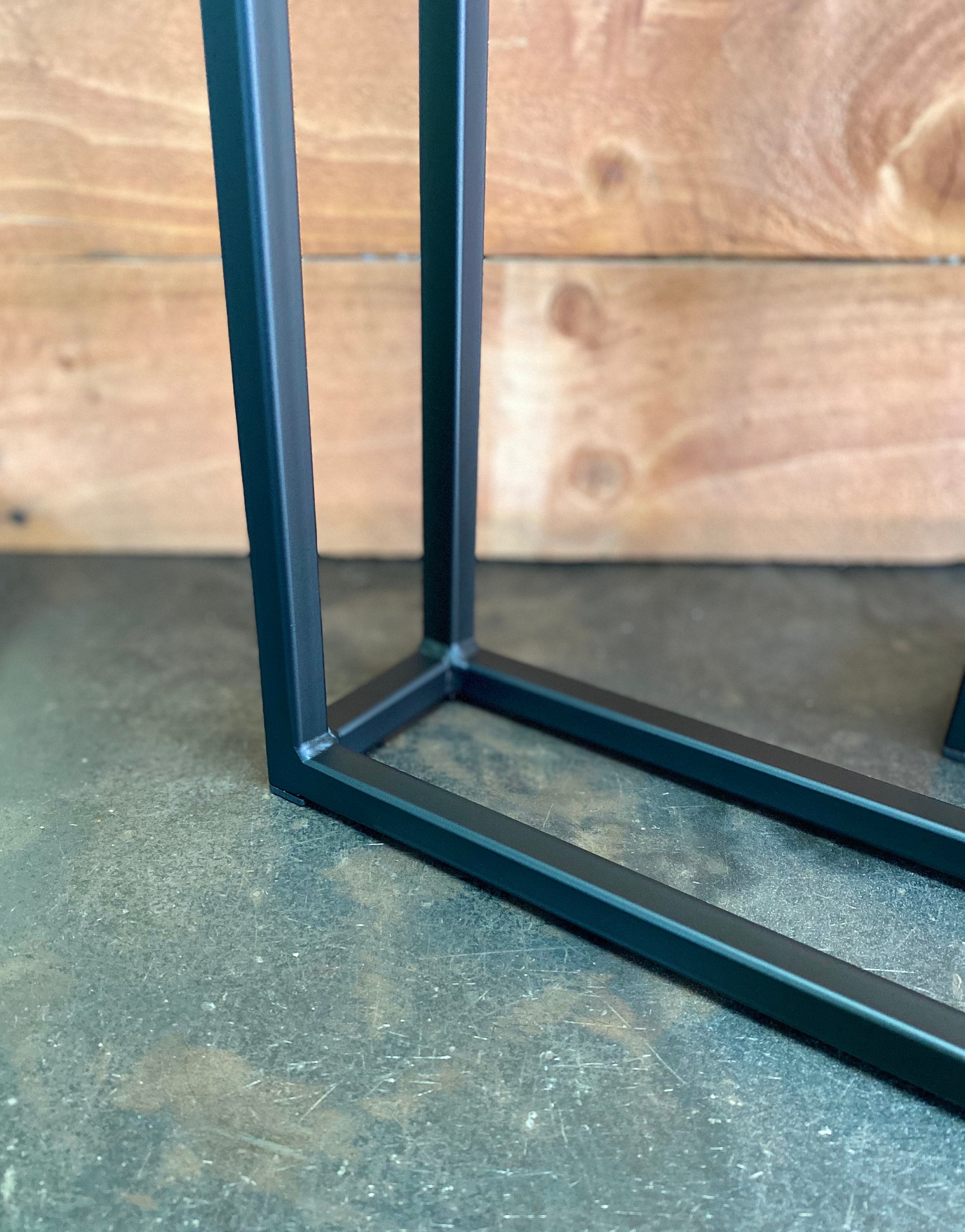 Metal table Legs 5/8 U Flat Black Set of 2 | Etsy