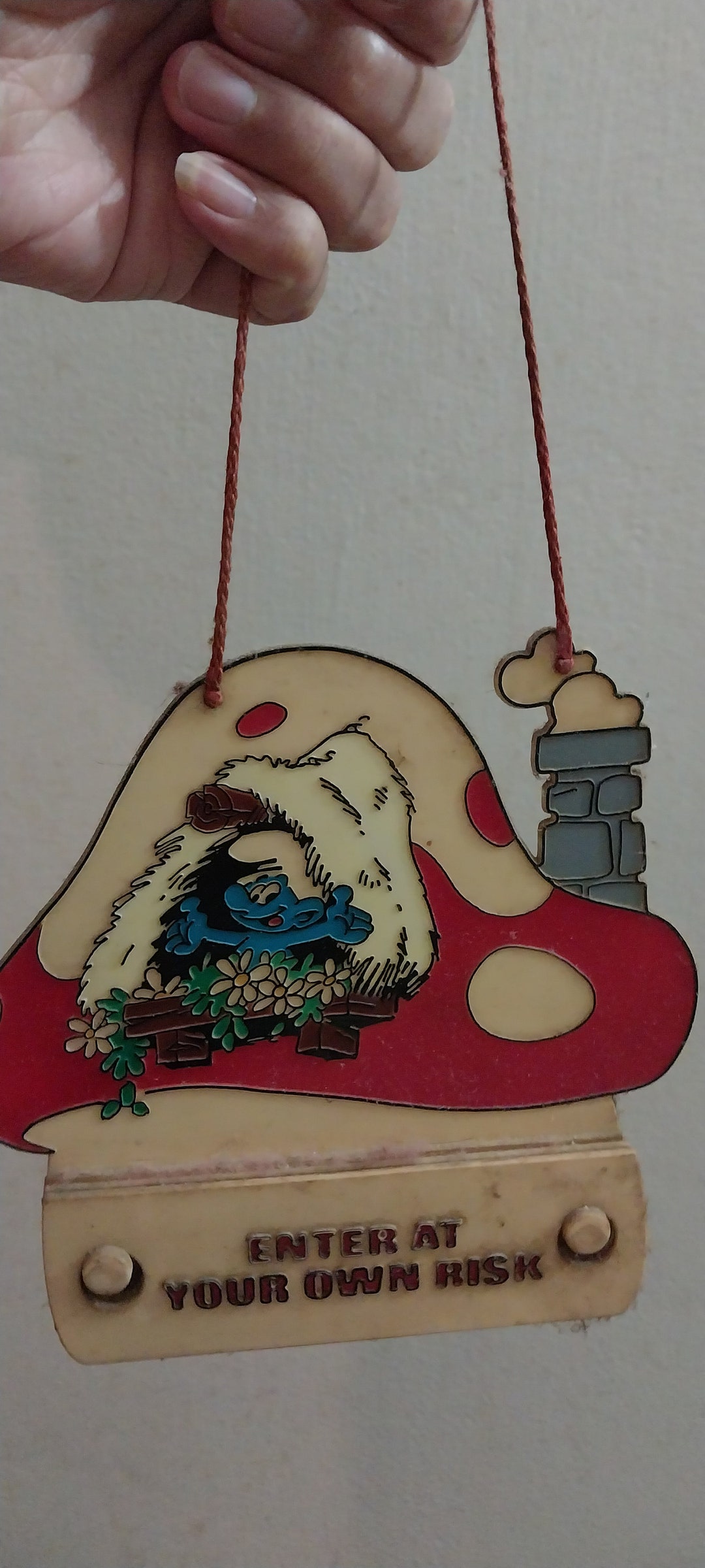 RARE 1980s Vintage SMURF Plastic Door Sign - Etsy